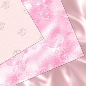 Pink Pearl Digital Paper, Seamless Silk & Foil Textures (digital ...