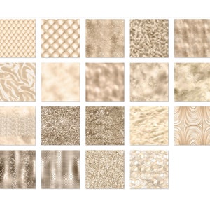 Champagne Glitter Textures – Seamless Metallic Digital Paper (digital ...