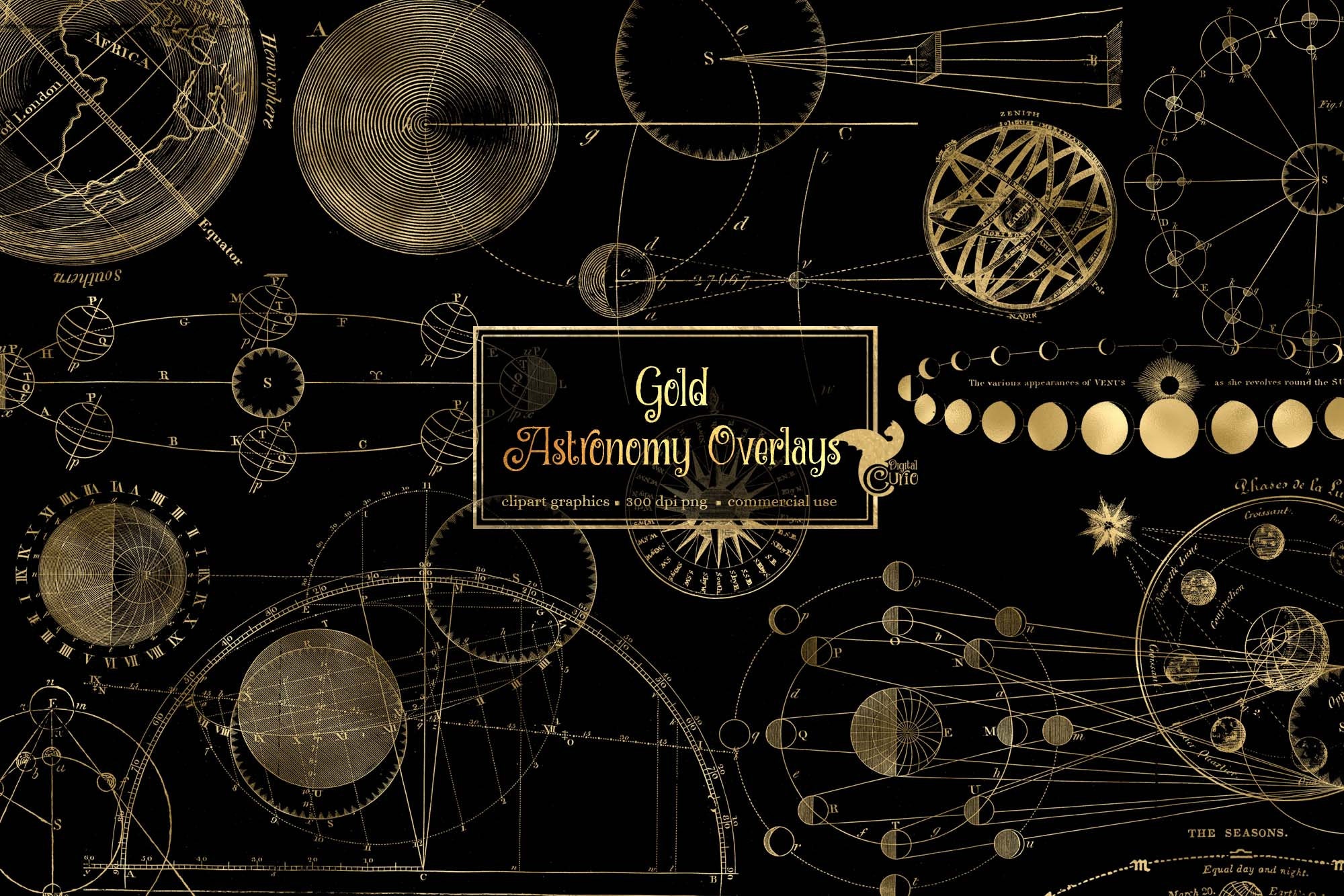 vintage star charts antique science graphics commercial use digital png ...
