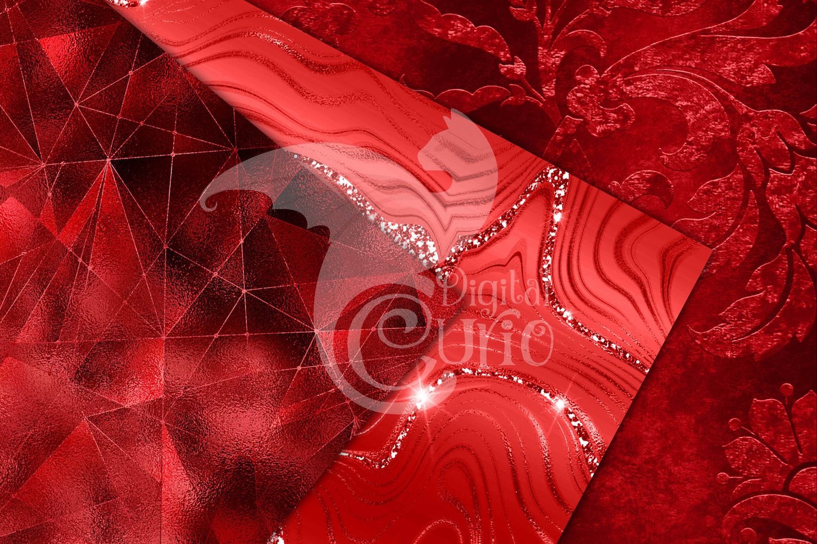 Luxury Red Digital Paper Seamless Red Textures Red Glitter - Etsy