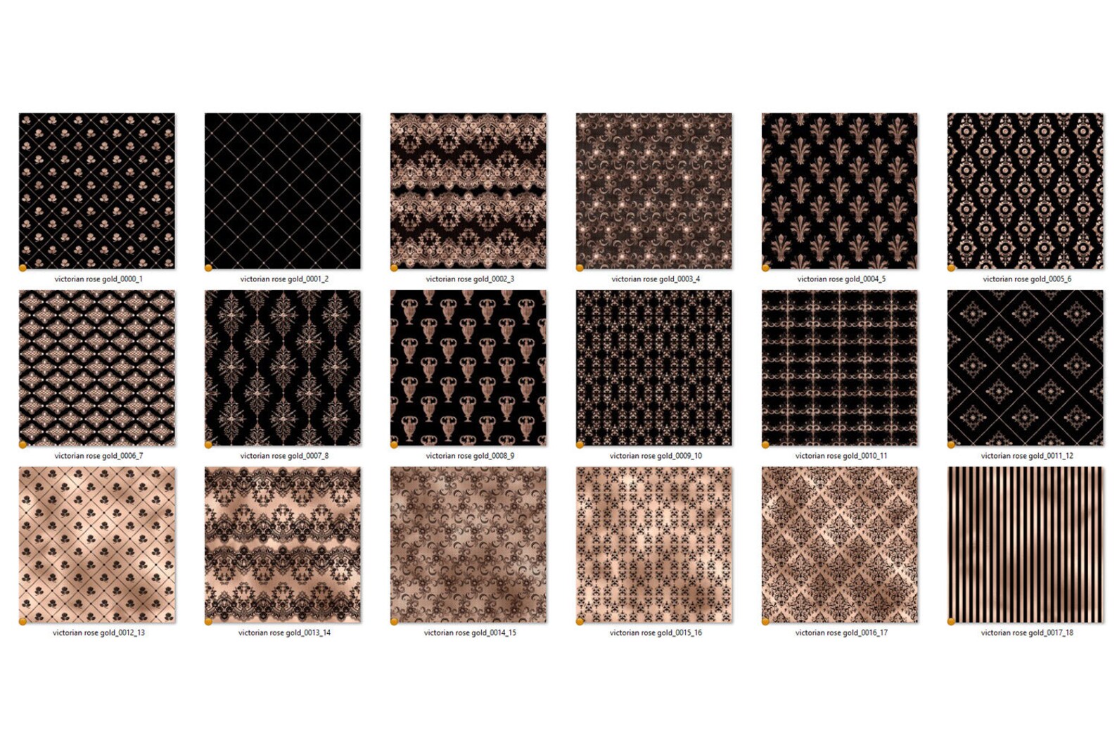 Victorian Rose Gold Digital Paper Ornate Seamless Patterns | Etsy