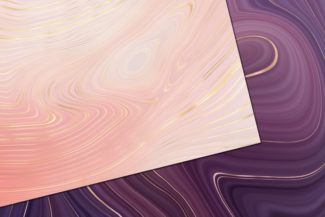 Rose Earth Strata Textures Digital Papers With Rose Gold - Etsy