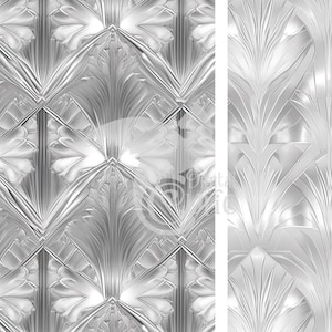 Silver Frosted Glass Digital Paper, Seamless Textures (digital Download ...