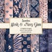 Blush and Navy Glam Digital Paper Seamless Navy Blue and | Etsy