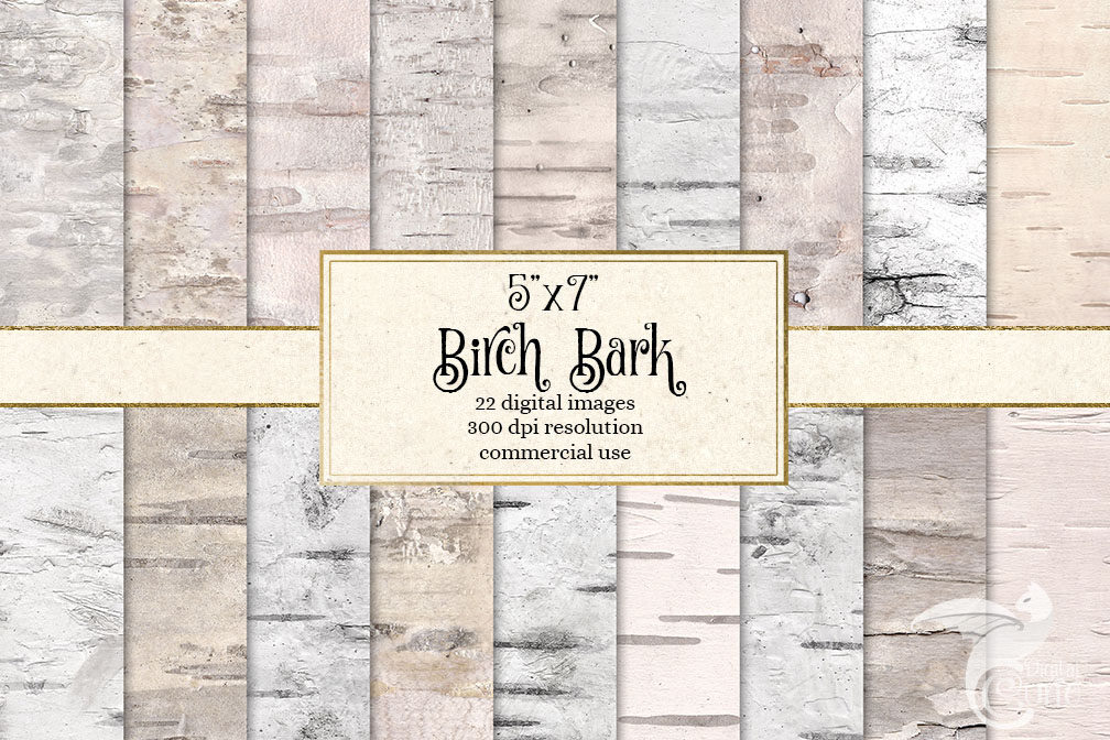 5x7 Birch Bark Digital Paper Birch Bark Textures White Birch - Etsy