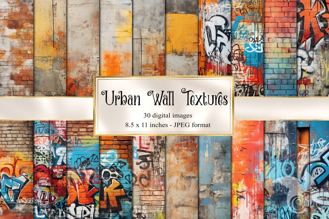 Graffiti Brick Wall Digital Paper, Urban Textures (digital Download) - Etsy