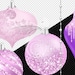 Purple Glitter Christmas Ornaments Clipart, Digital Glitter Christmas ...