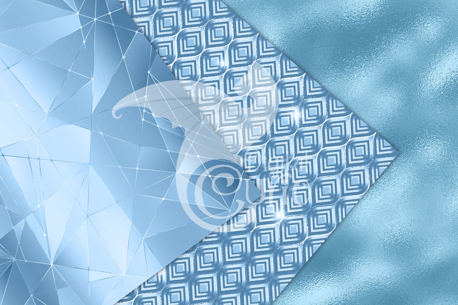 Luxury Baby Blue Digital Paper Seamless Blue Scrapbook Paper - Etsy