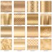 Gold Bling Digital Paper, Glitter and Foil Backgrounds With Metallic ...