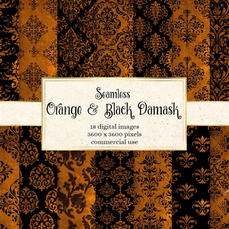 Damask Digital Papers - Etsy
