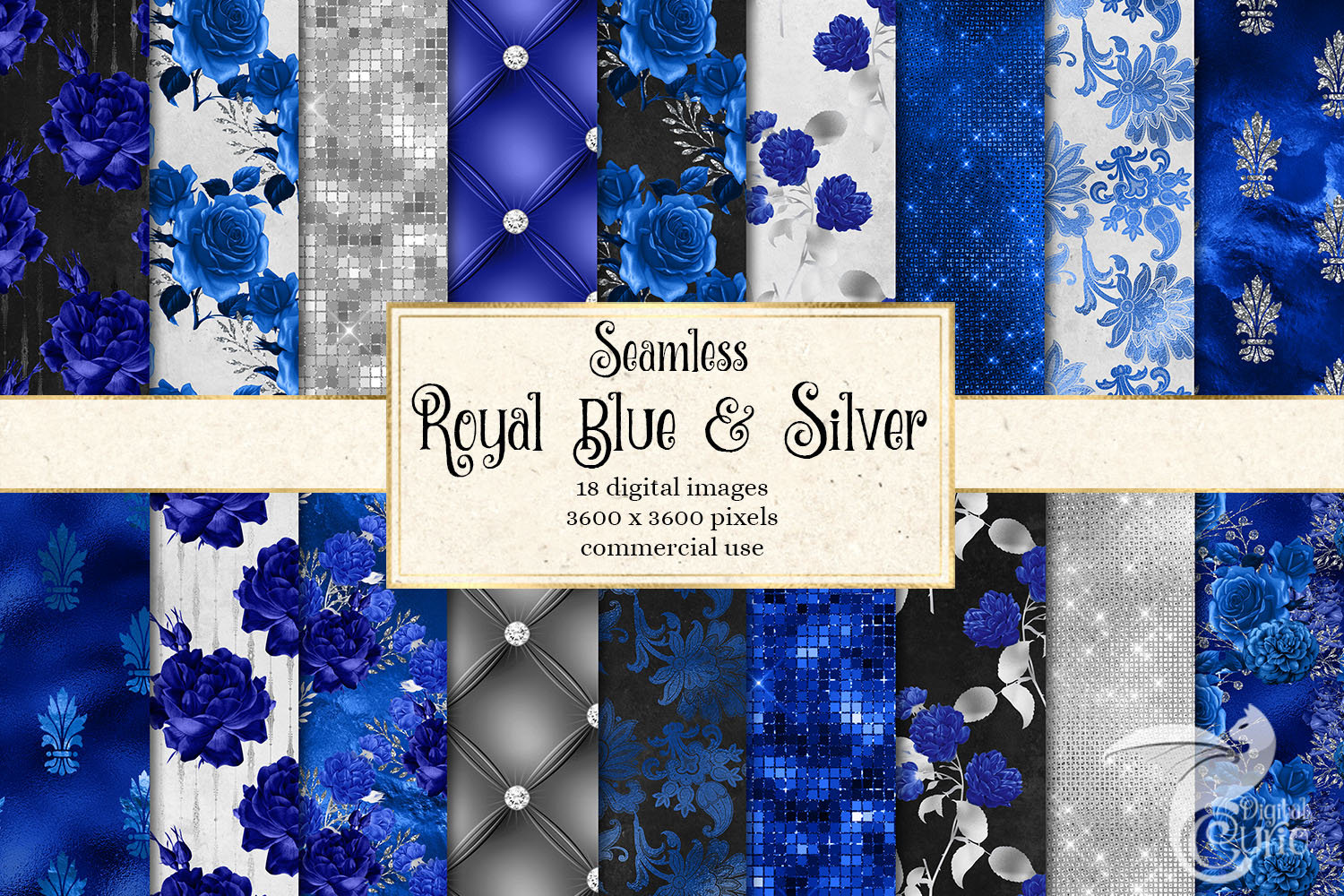 Royal Blue Scrapbook Paper