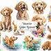 Watercolor Golden Retriever Clipart - Cute Dogs and Puppies PNG Format ...
