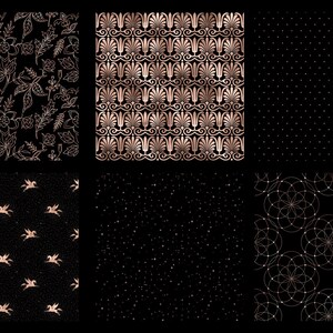 Rose Gold Pattern Overlays for Digital Paper, Seamless Patterns With ...