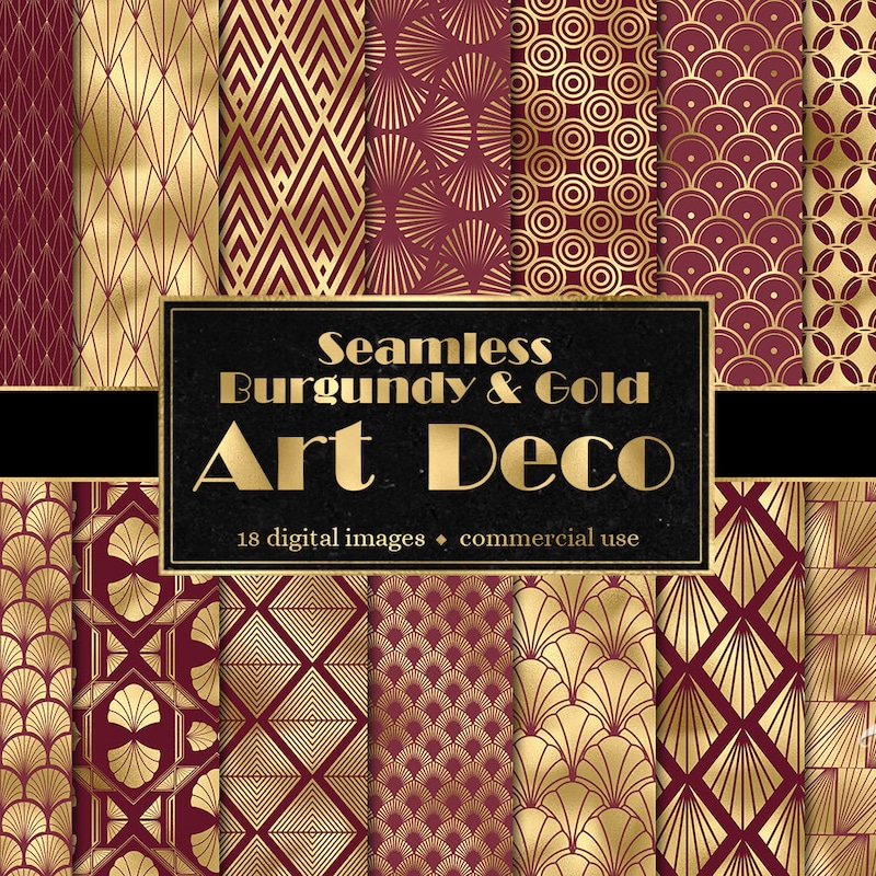 Red Art Deco - Etsy