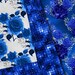 Royal Blue and Silver Floral Digital Paper, Seamless Blue Rose ...