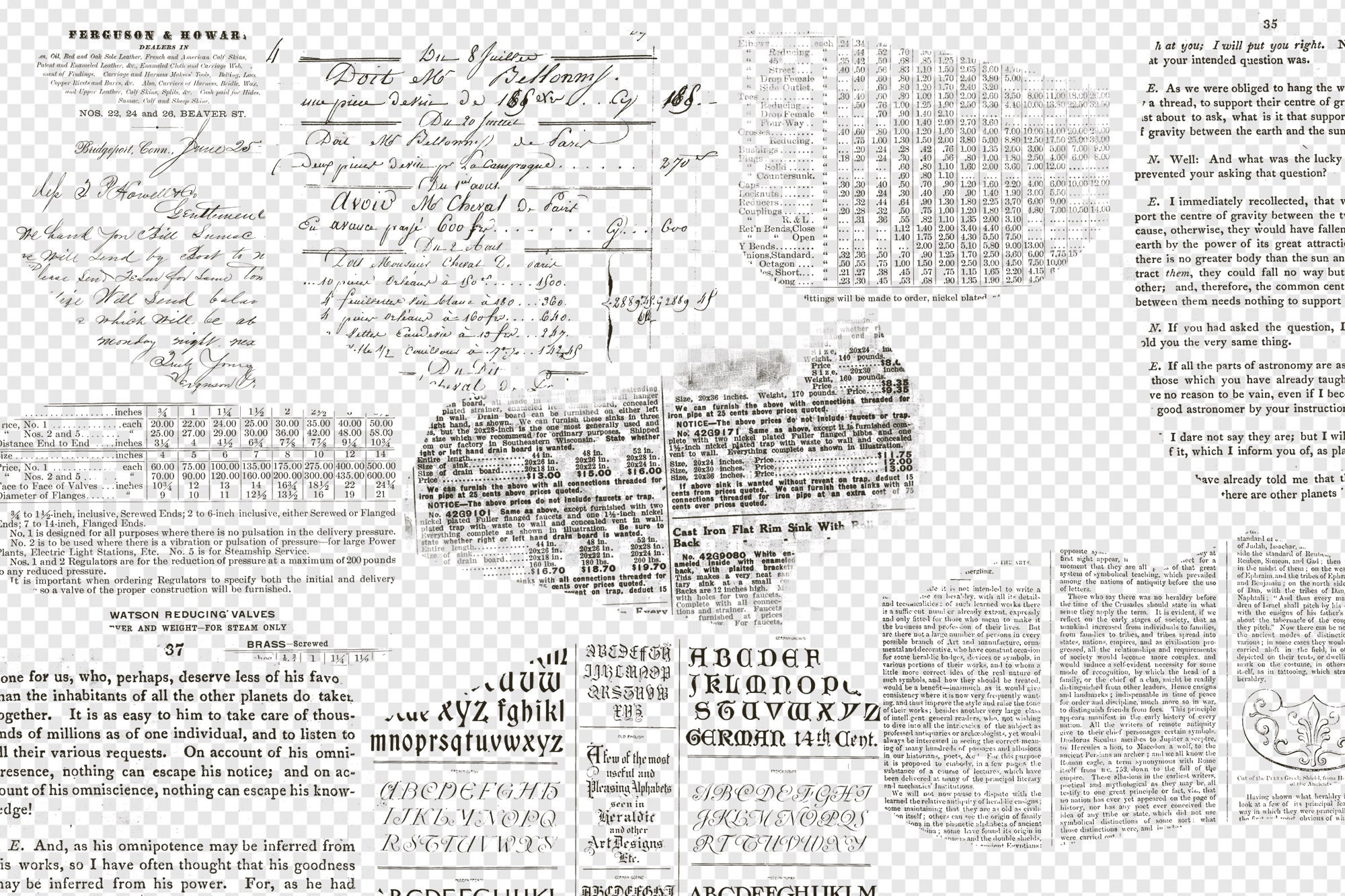 Antique Text Overlays Digital Antique Handwriting and - Etsy