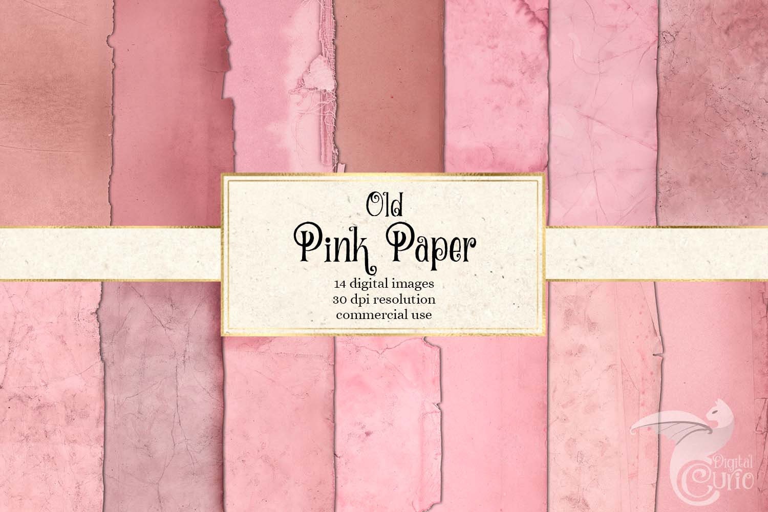 Old Pink Paper Textures vintage antique distressed aged paper | Etsy