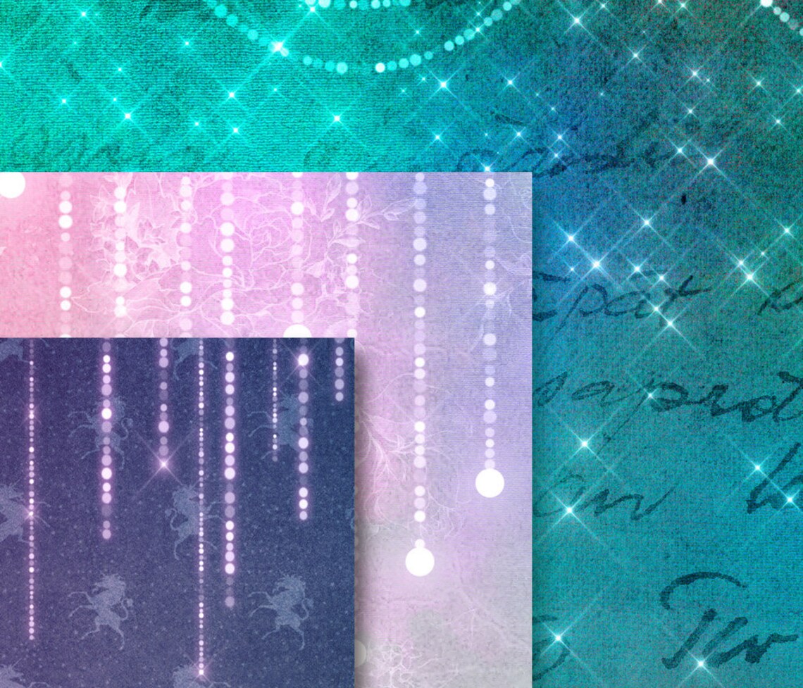 Unicorn Enchantment Digital Paper Fantasy Backgrounds | Etsy