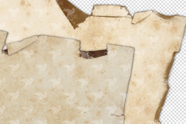 Ripped Vintage Paper Textures, Two-tone Scrapbook Paper (digital) - Etsy