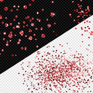 Red Glitter Clipart Overlays - Digital Instant Download Glitter Clip ...
