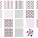 Lilac and Gray Shabby Digital Paper, Seamless Floral Patterns Rustic ...