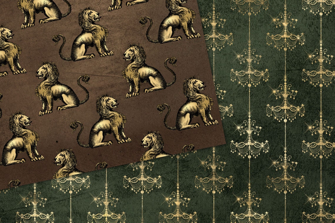 Golden Fairytale Digital Paper Seamless Medieval Digital - Etsy