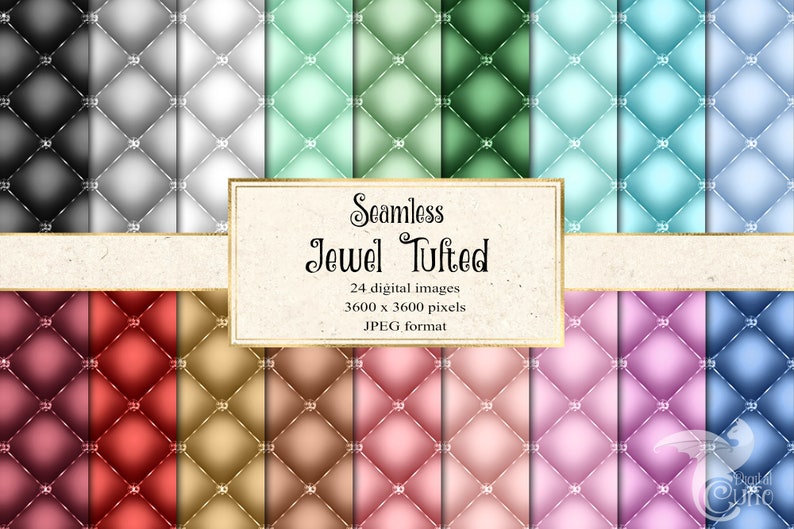 Jewel Tufted Digital Paper Luxury Quilted Backgrounds - Etsy