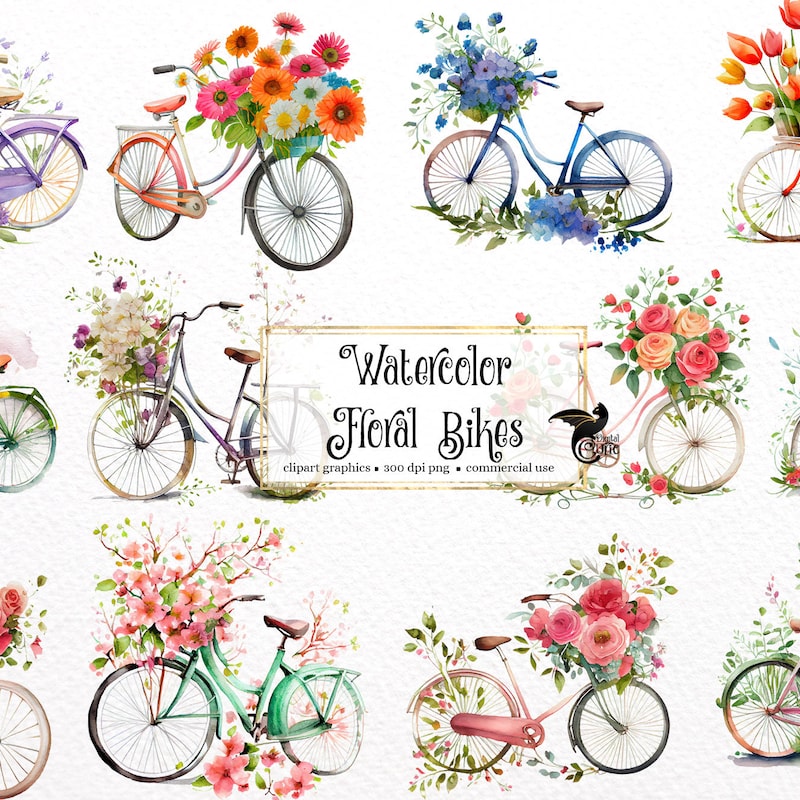Bicycle Watercolor - Etsy
