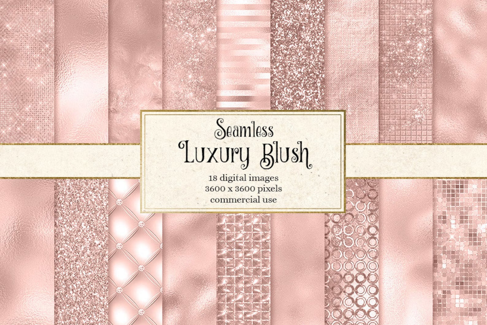 Luxury Blush Digital Paper Seamless Peach Pink Sequiun | Etsy
