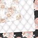 Peach and Silver Floral Digital Paper, Silver Glitter and Blush Pink ...