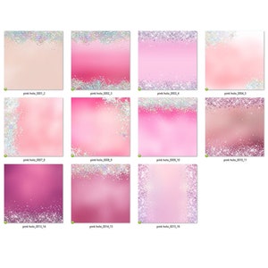 Pink Holographic Glitter Digital Paper, Commercial Use (digital ...