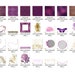 Plum and Gold Digital Scrapbooking Kit, Purple and Gold Clipart and ...