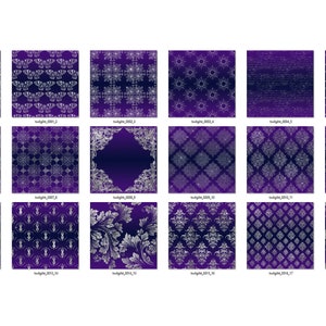 Twilight Silver Glitter Digital Paper - Seamless Backgrounds Printable ...