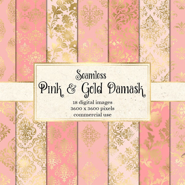 Pink Damask Pattern - Etsy