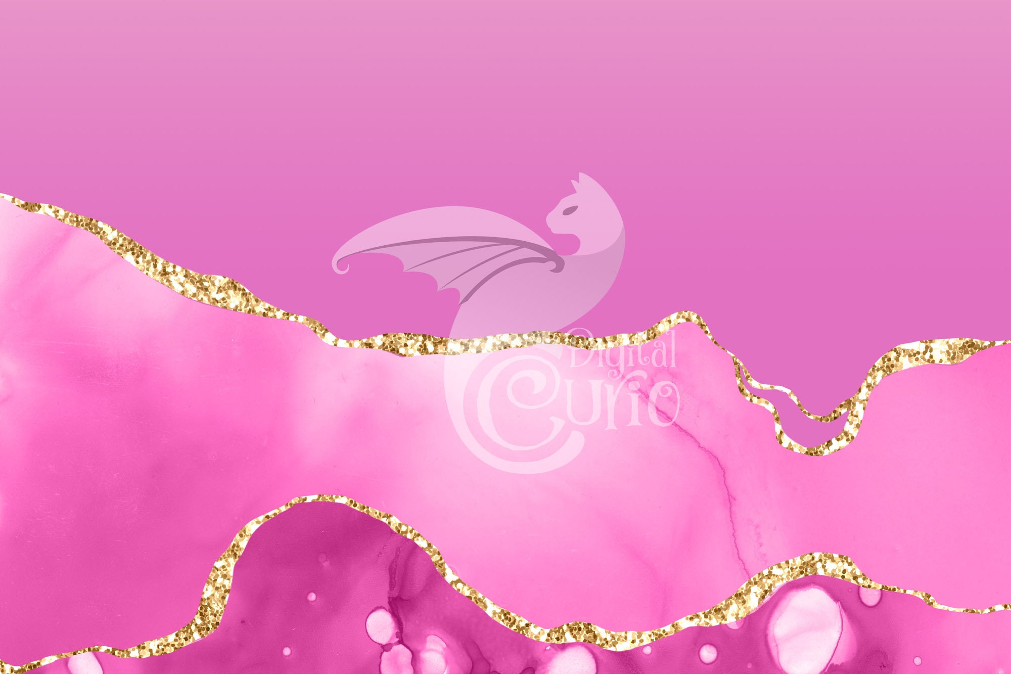 Pink Glam Edge Backgrounds Digital Paper With Metallic | Etsy