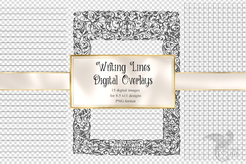 Writing Lines Overlays for Digital Journals Graph Paper - Etsy