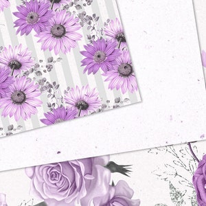 Purple Floral Digital Paper, Seamless Backgrounds With Purple Flower ...