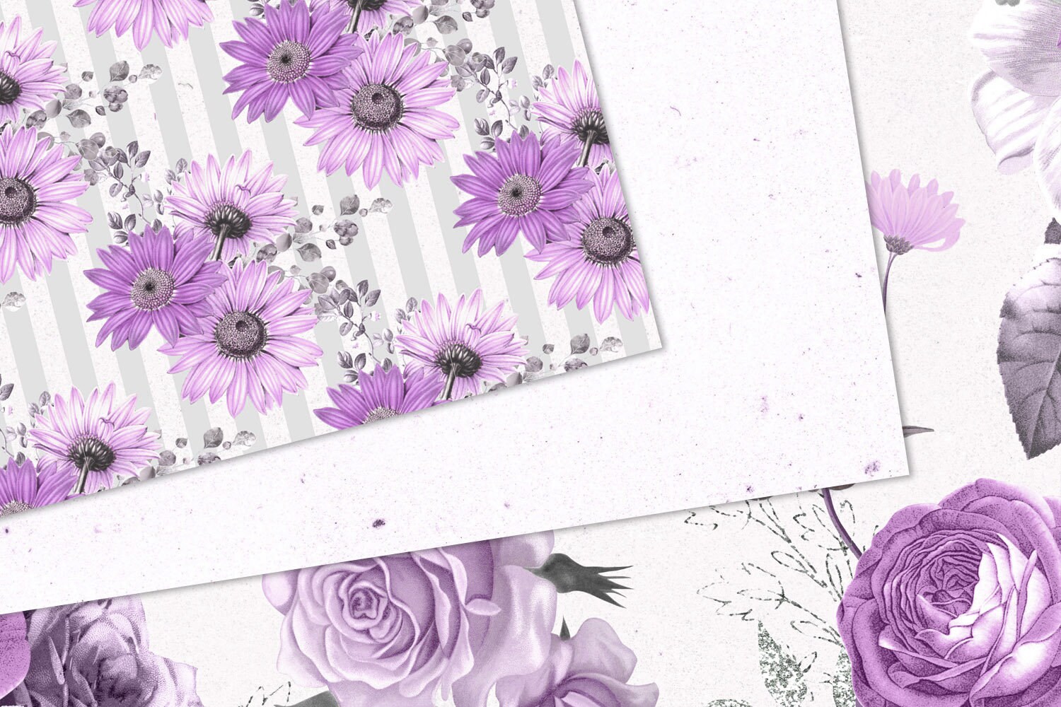 Purple Floral Digital Paper Seamless Backgrounds With Purple - Etsy Canada