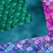 Metallic Mermaid Scales Digital Paper, Seamless Mermaid Foil and Scale ...