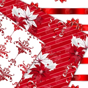 Peppermint Spice Digital Paper - Seamless Candy Cane Christmas Holiday ...
