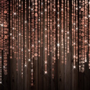 Rose Gold Bokeh Sparkling String Lights - Digital Overlay PNG Fairy ...