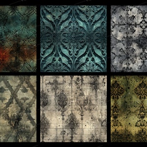 Gothic Grunge Digital Paper, Distressed Texture Backgrounds, Vintage ...
