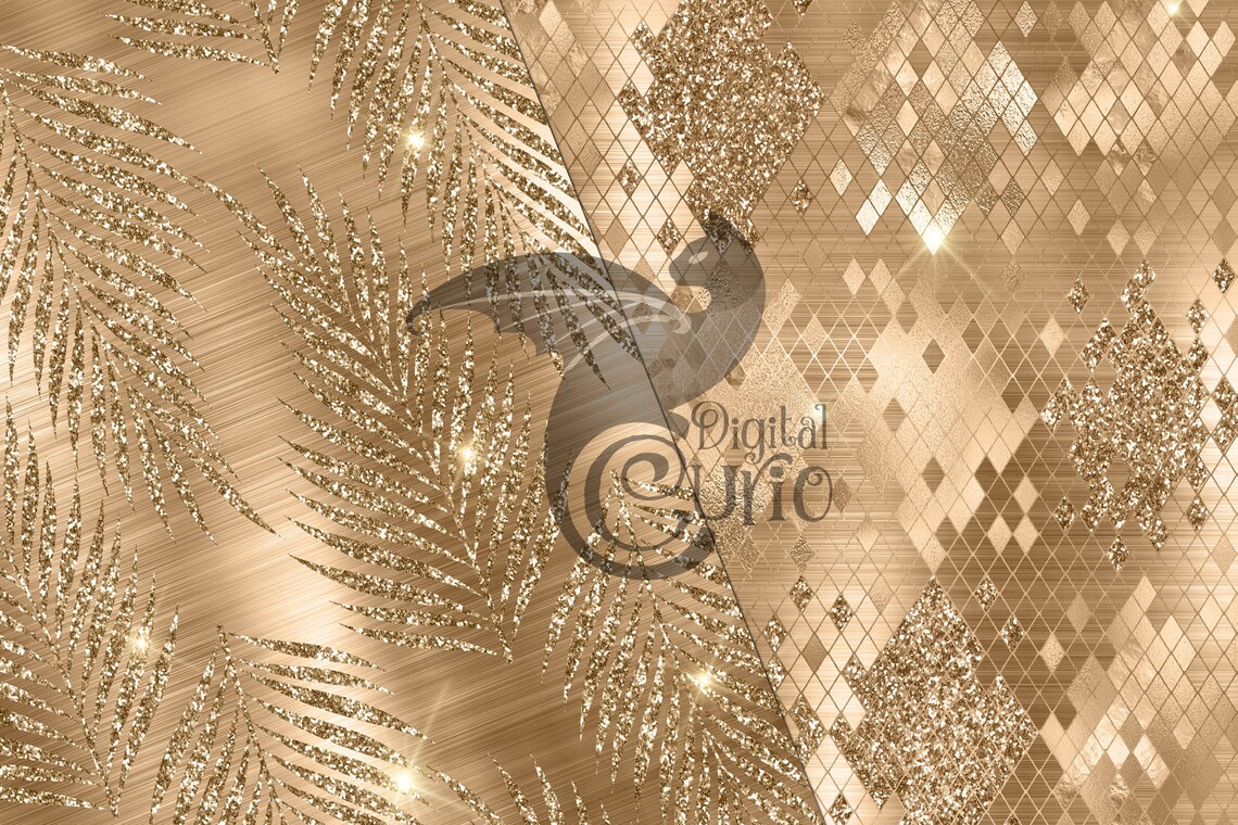 Gold Glitter Animal Print Digital Paper Seamless Glam Luxury - Etsy