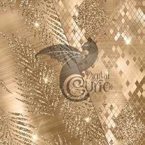 Gold Glitter Animal Print Digital Paper - Seamless Glam Luxury Textures ...