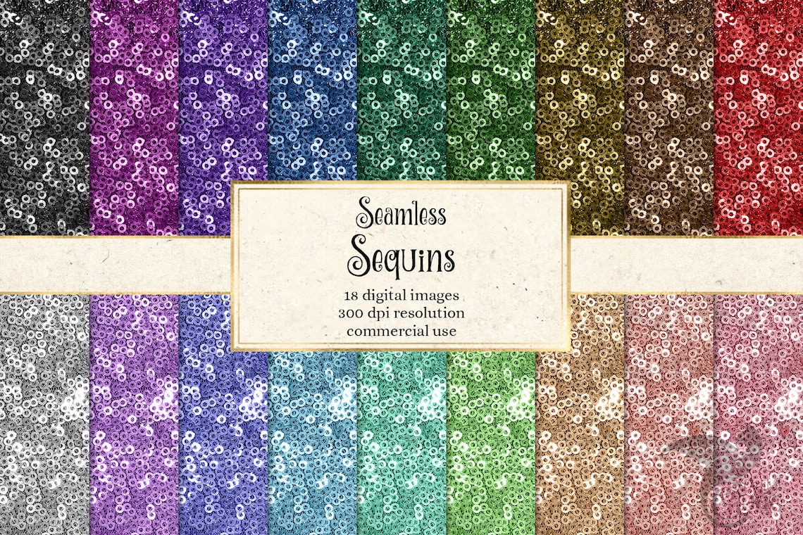 Sequin Textures - Seamless Sequins Digital Paper Printable Instant ...