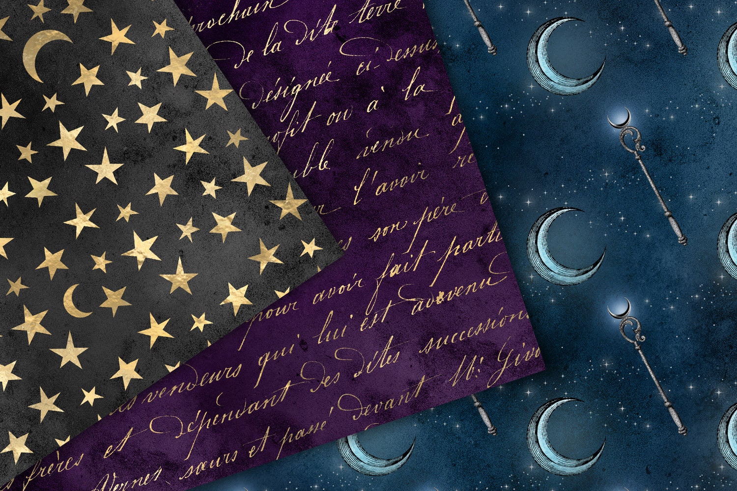 Wizardry Digital Paper Seamless Fantasy Backgrounds Wizard - Etsy