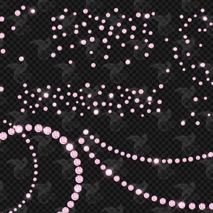 Pink Diamond Confetti Overlays, Digital Diamond Clip Art Png Rhinestone ...