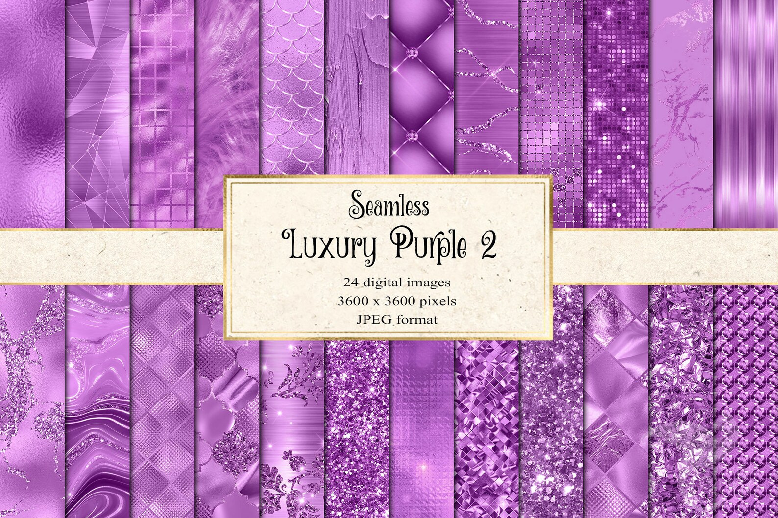 Luxury Purple Textures Digital Paper Seamless Purple Glitter - Etsy