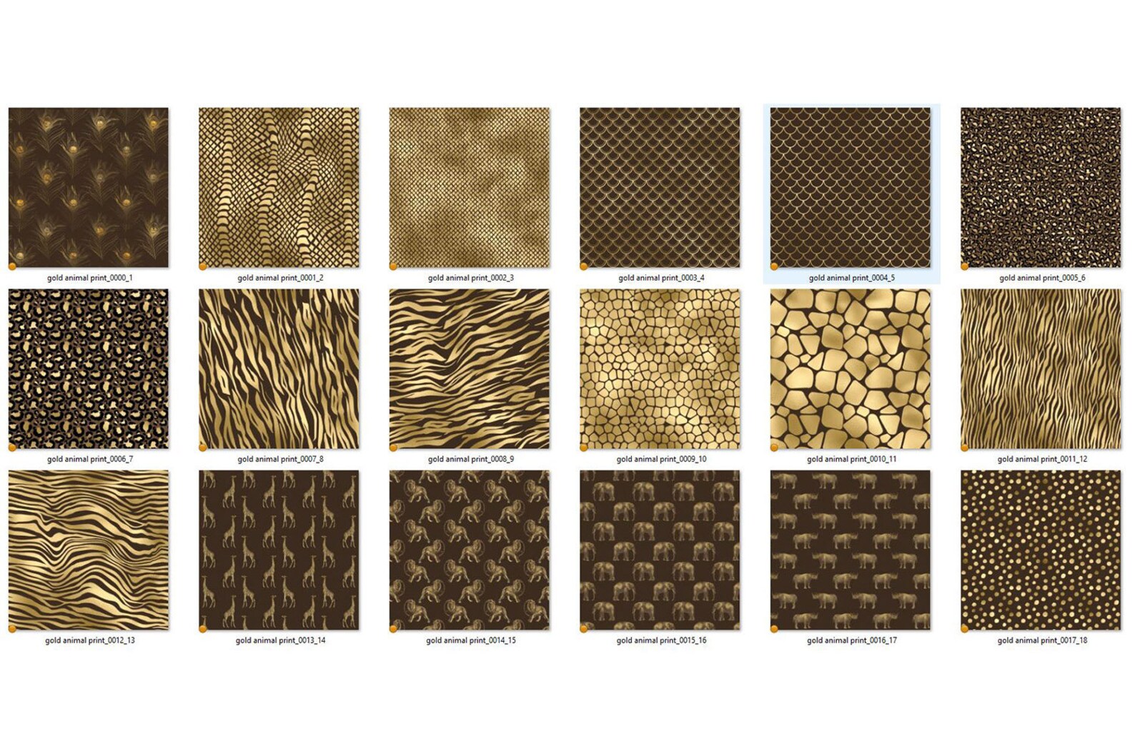 Gold Animal Skins Digital Paper Seamless African Animal | Etsy