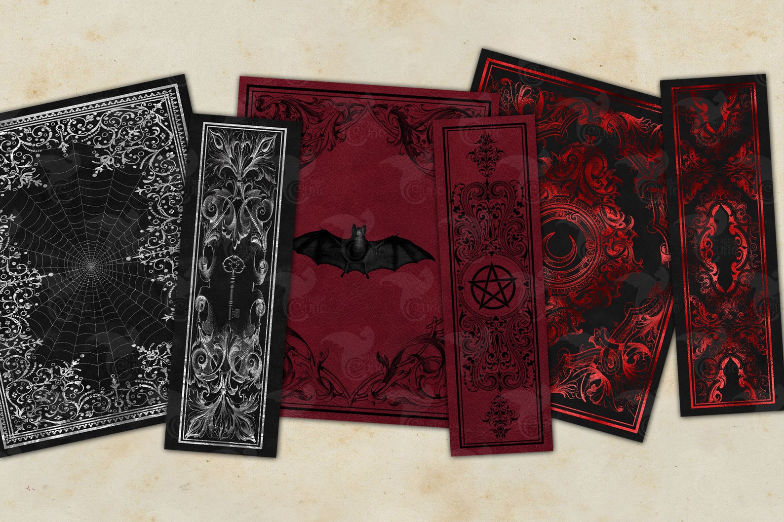Vampire Book Covers Printable Decorative Gilded Book Covers - Etsy